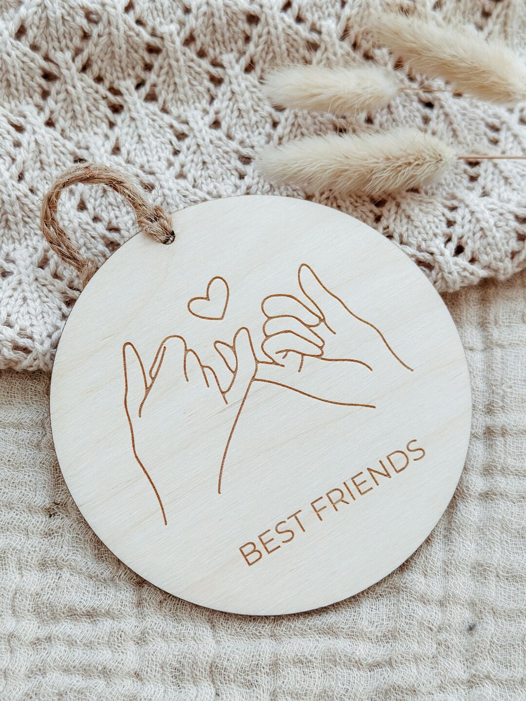 Wooden Sign Best Friends Sister Heart or Individual Text - Etsy