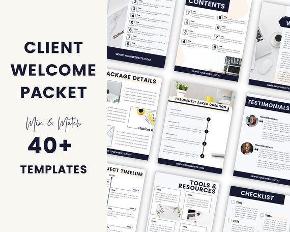 40 Clientwelcome Package New Client Service Guide | Etsy