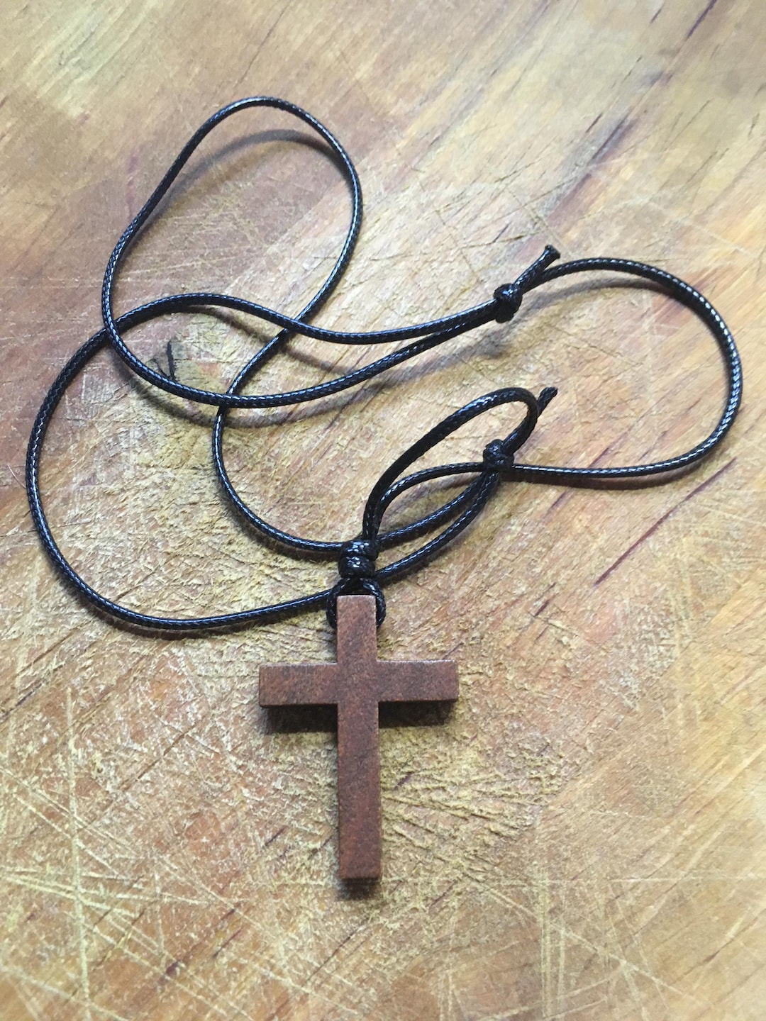 Blessed Simple Cross With String Cord - Handmade - Etsy