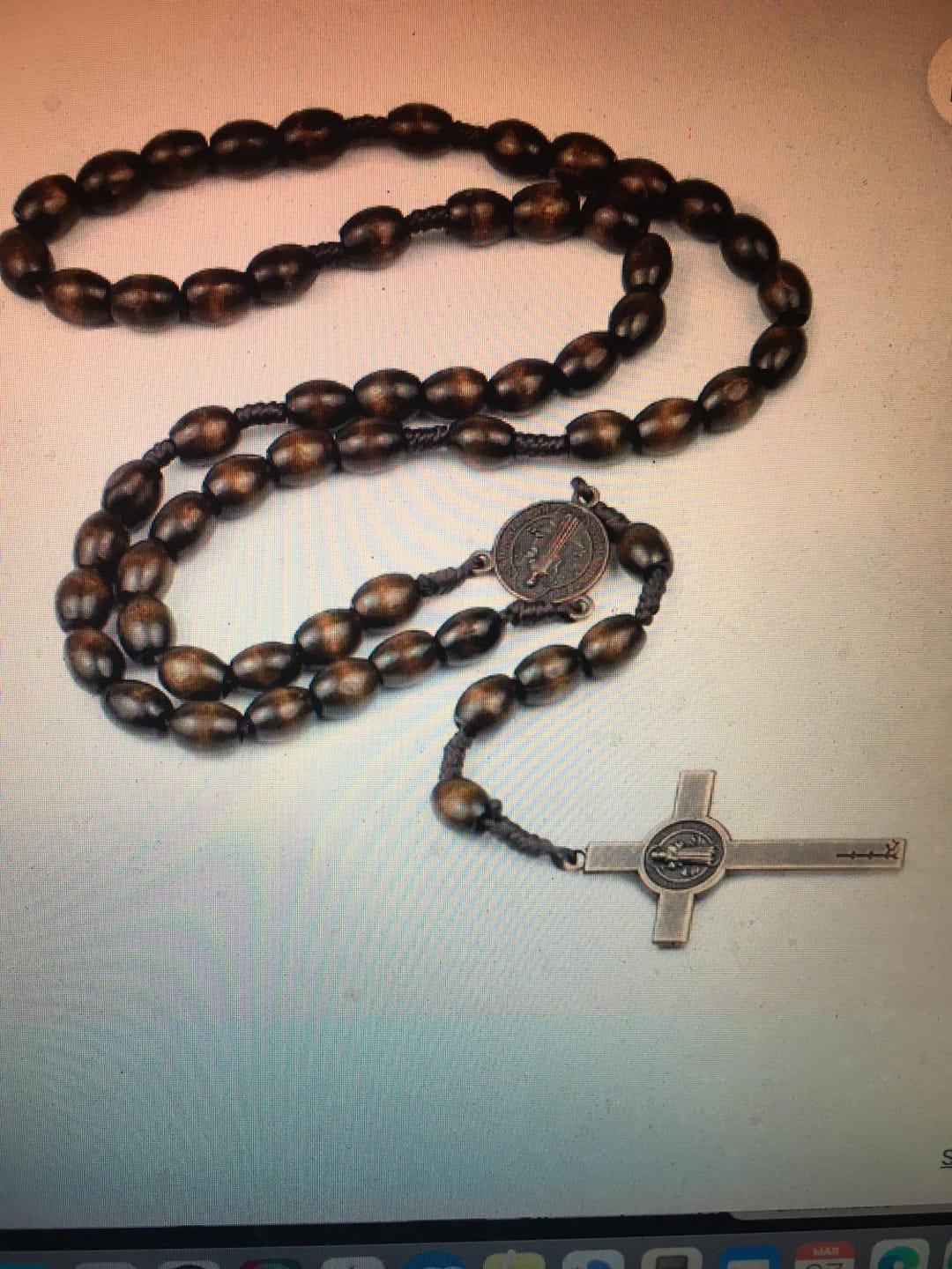 Hand Made Blessed Real Wood Rosary Beads - Etsy