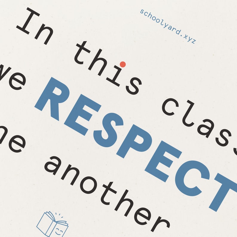 We Respect One Another Poster Class Values Print Printable - Etsy UK