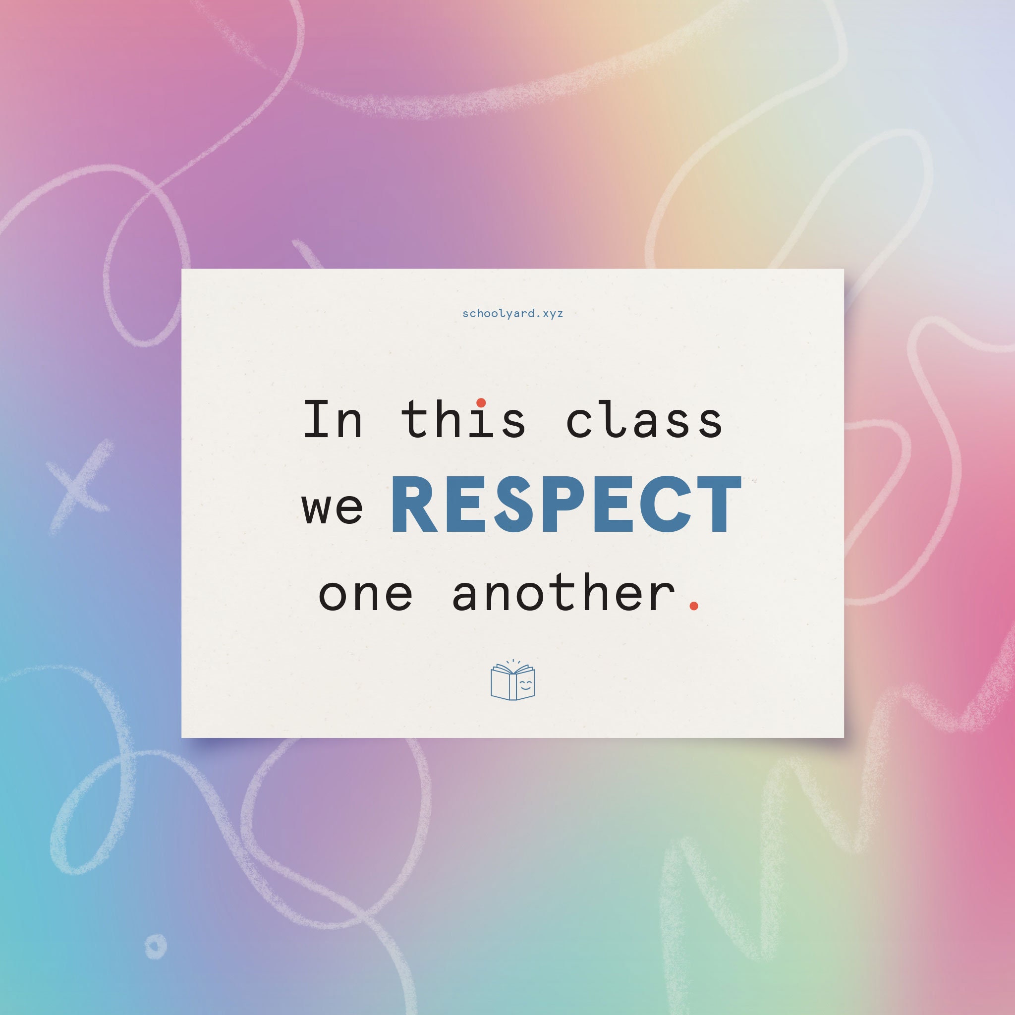 We Respect One Another Poster Class Values Print Printable - Etsy UK