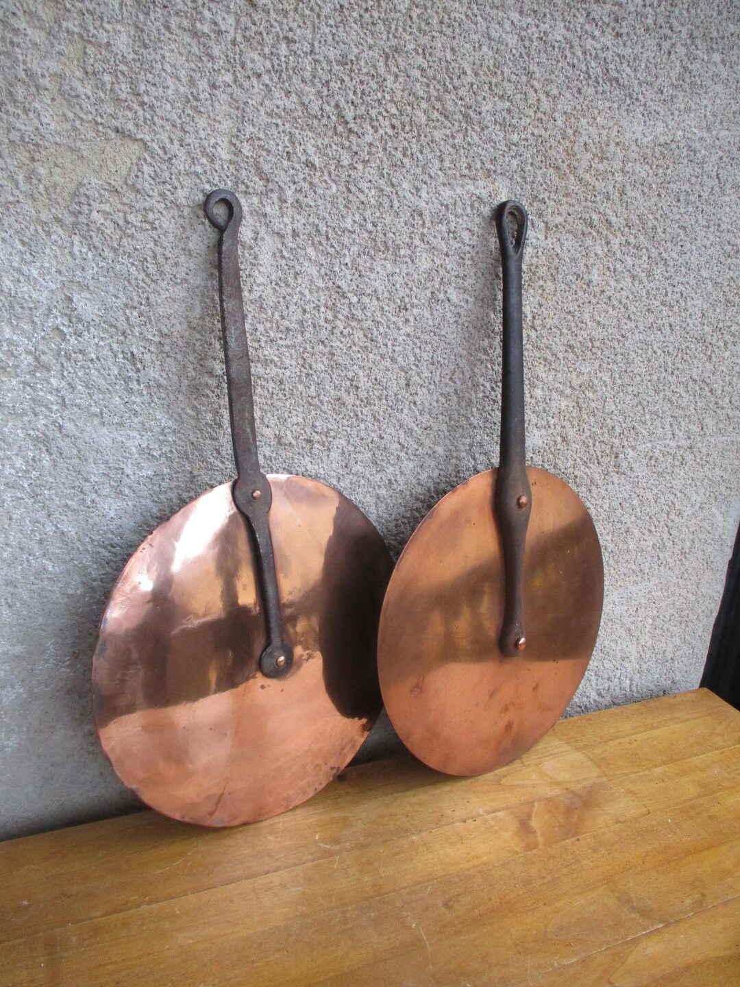 Antique French Copper Lids / Set of 2 / Splash Pan / Pot Cover / Lid - Etsy
