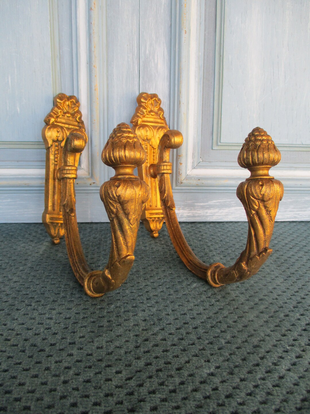 Antique French Bronze Tie Backs / Pair - Etsy