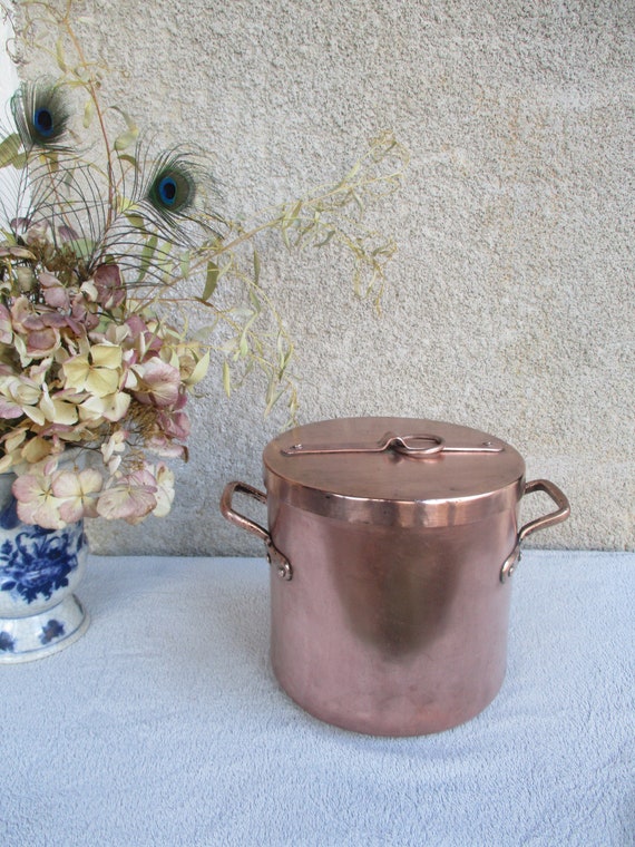 Antique French Copper Cooking Pot - Etsy