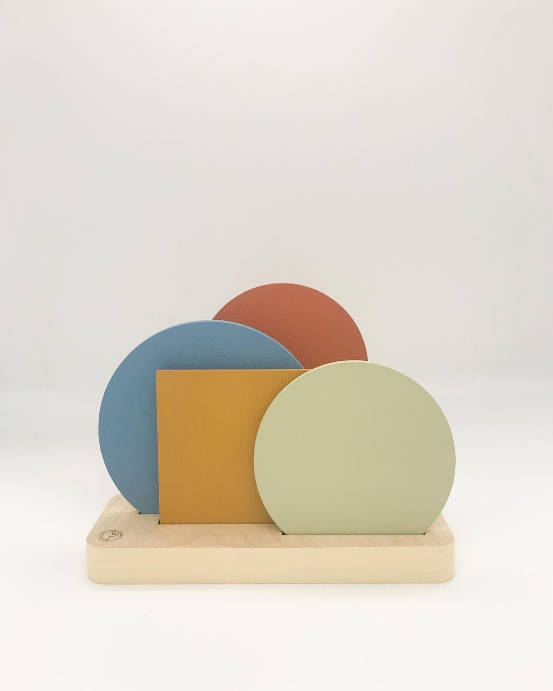 Mid-century Modern Coaster Set, Geometric Coaster Set With Holder ...