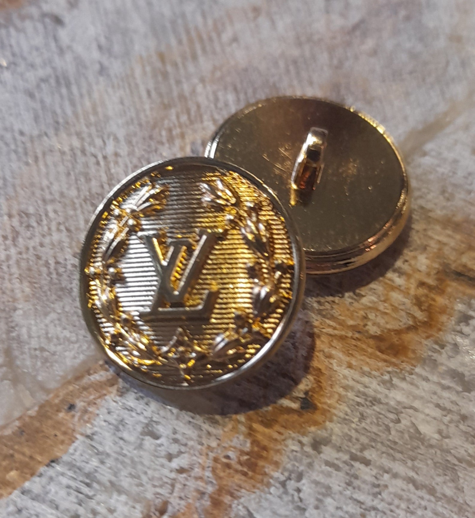 1 Buttons Gold 23mm - Etsy