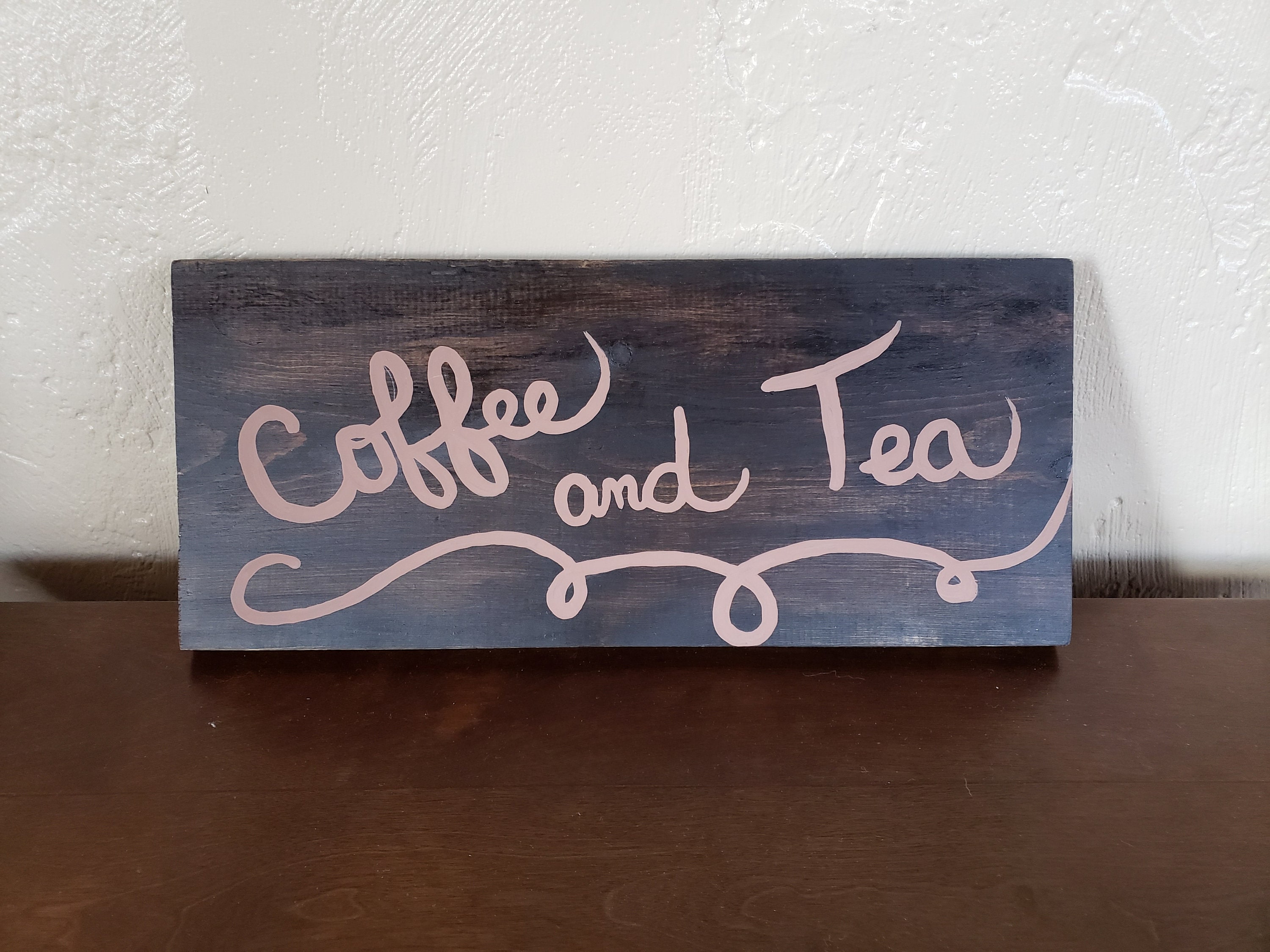 Coffee and Tea Bar Sign/wooden Coffee and Tea Sign - Etsy UK