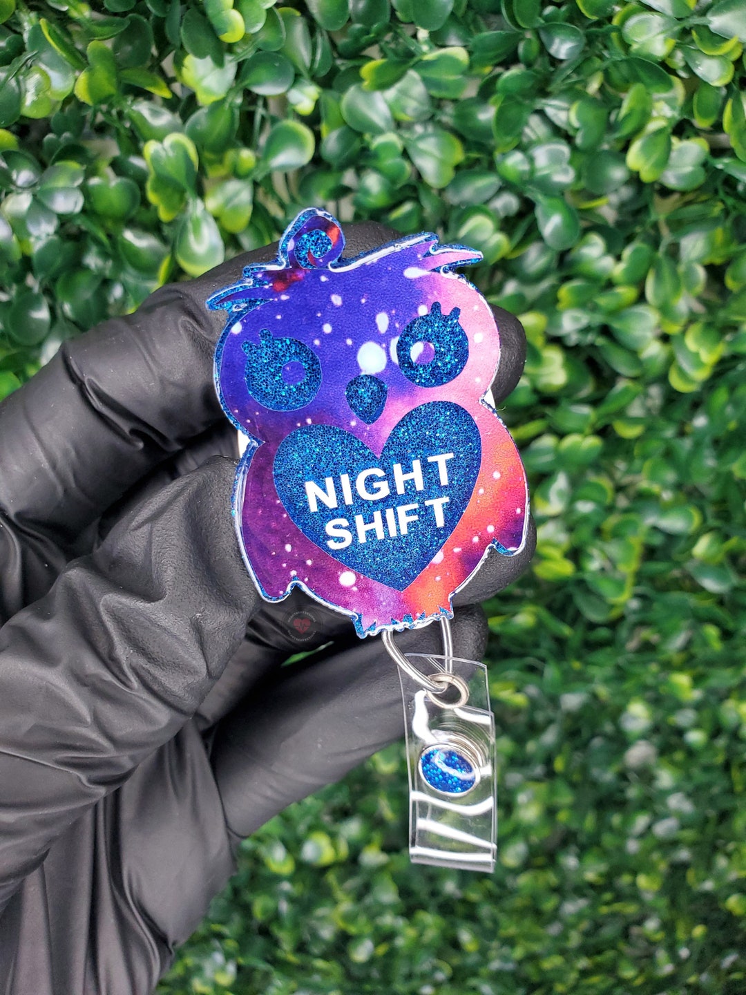 Night Owl Badge Reel, Night Shift Badge Reel, Night Nurse Badge Reel ...