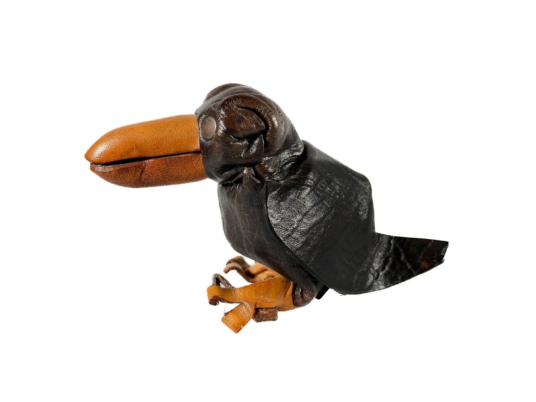 Deru Germany Leather Animal Raven Bird Mid Century Design Germany ...