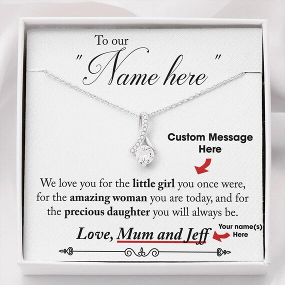 Custom Message Necklace | Etsy UK