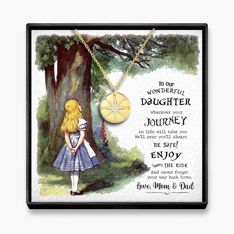 Daughter Alice Compass Necklace, Gift for Daughter, Jewellery Gift for ...