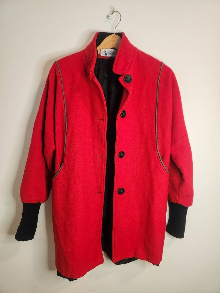 Vintage Stephanie Mathews Wool Pea Coat - Etsy