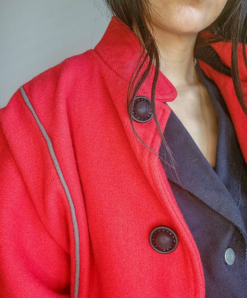 Vintage Stephanie Mathews Wool Pea Coat - Etsy