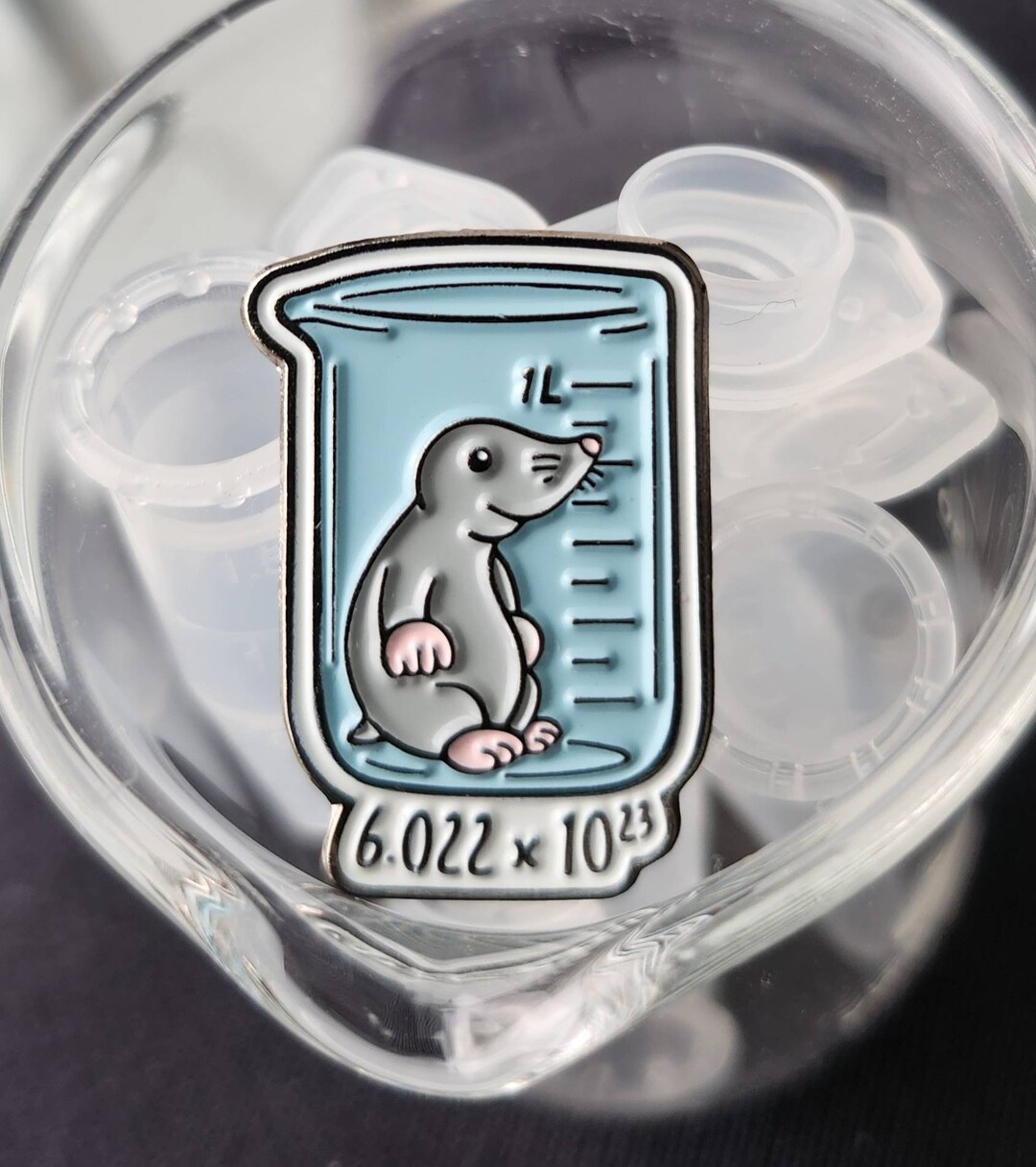 Unique Cute Mole in a Beaker With Avogadro's Constant Labelled Enamel ...