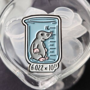 Unique Cute Mole in a Beaker With Avogadro's Constant Labelled Enamel ...
