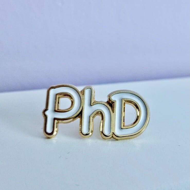 Congratulations Phd Graduation Card With Gold phd Enamel Pin Attached ...