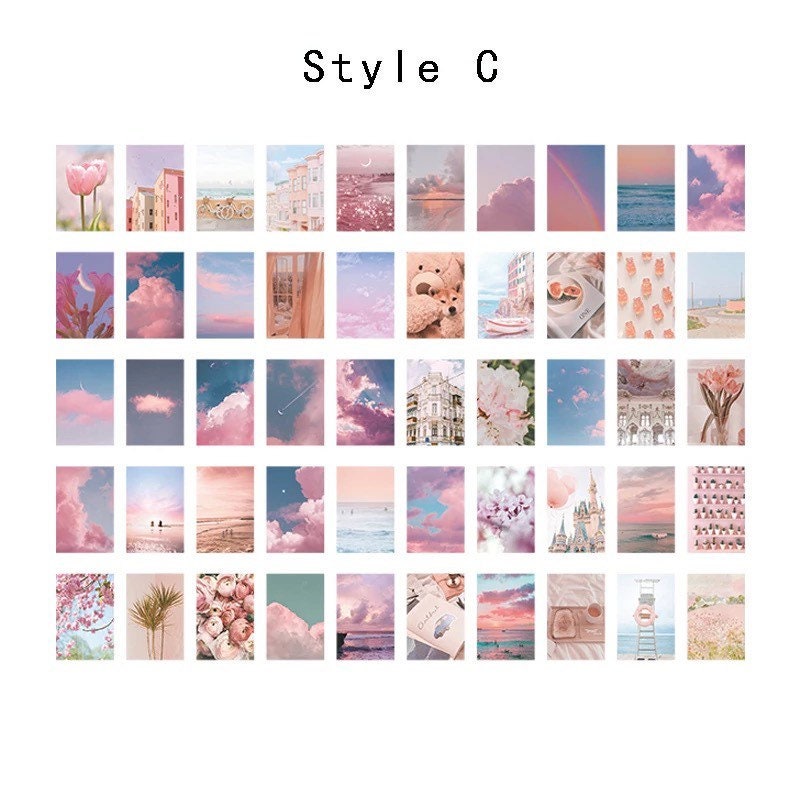 50pcs Scenery Sticker Book Garden Starlight Series | Etsy UK