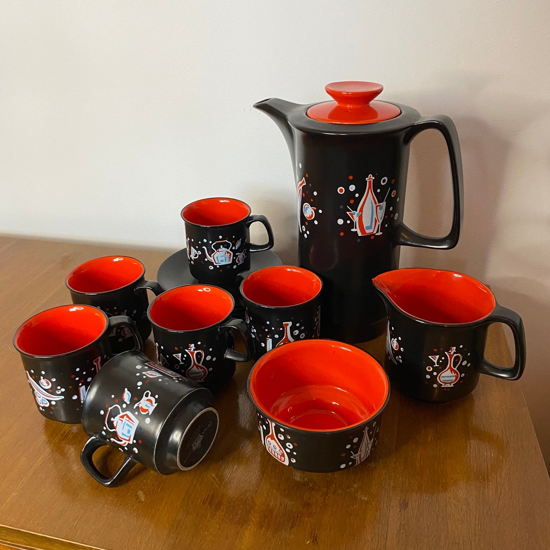 Midcentury 50s 60s Crown Devon Coffee Set Vintage Cocktail Design MCM ...