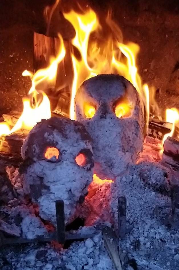 Paper Fire Pit Skull for Outdoor Wood Fire Pit Fun. - Etsy