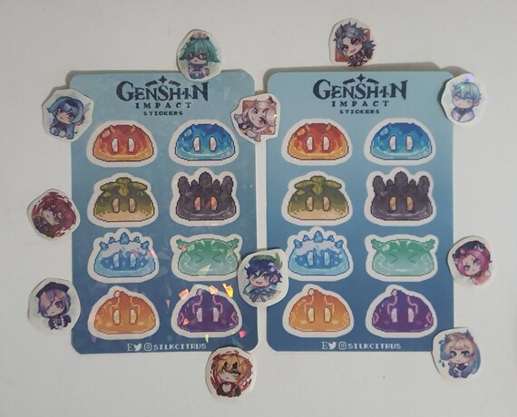 Genshin Impact Pixel Slime Enemy Stickers holographic - Etsy
