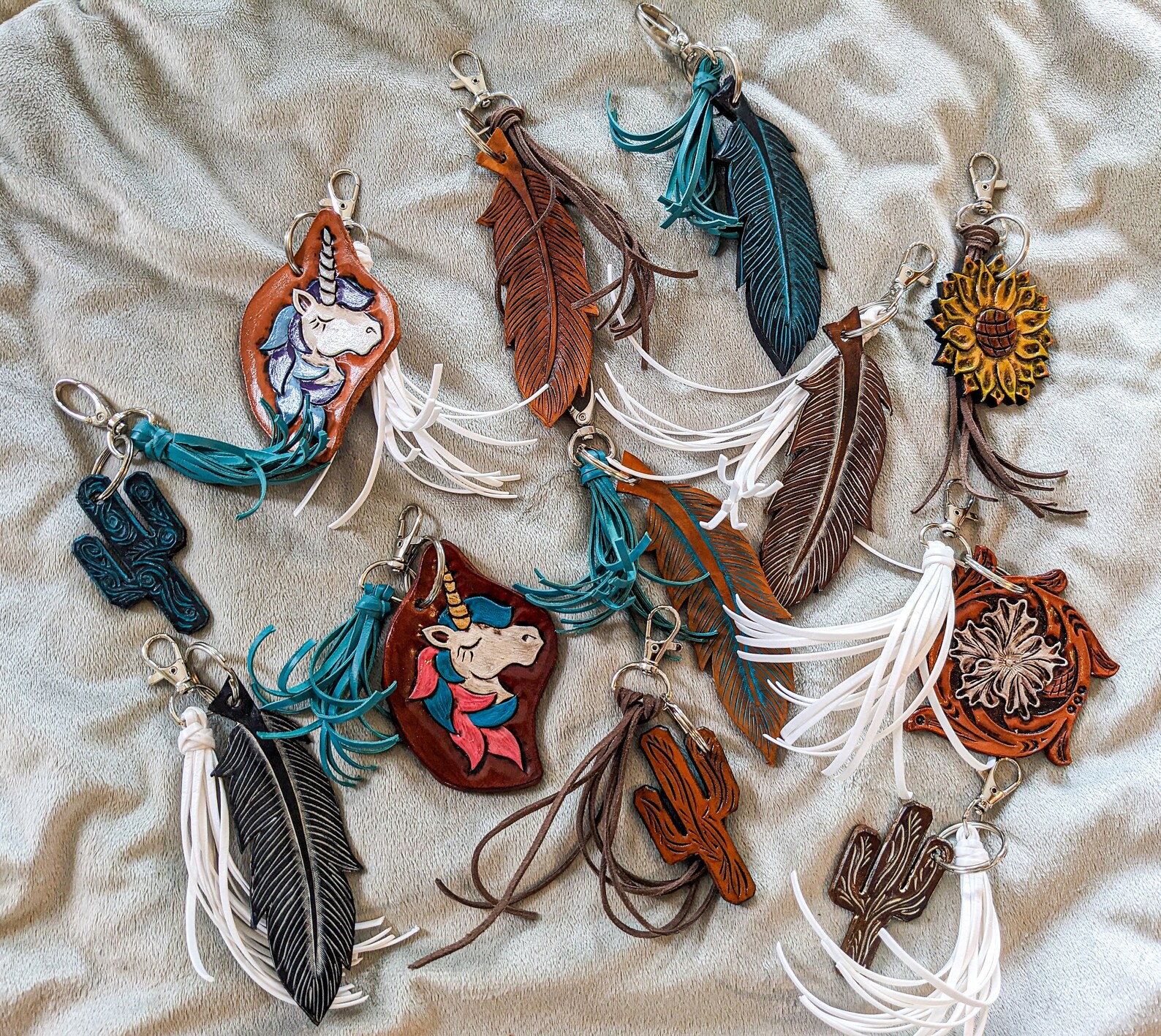 Leather Purse Charms / Keychain / Saddle Charms - Etsy