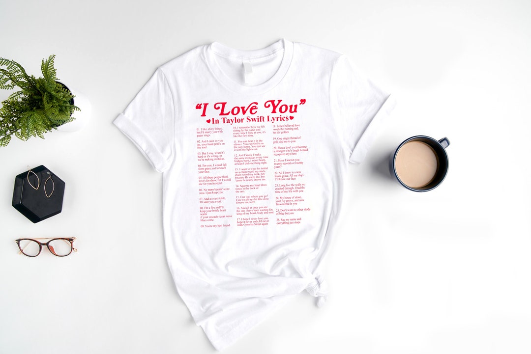 Different Ways Say I Love You In Lyrics Shirt I Love You Etsy