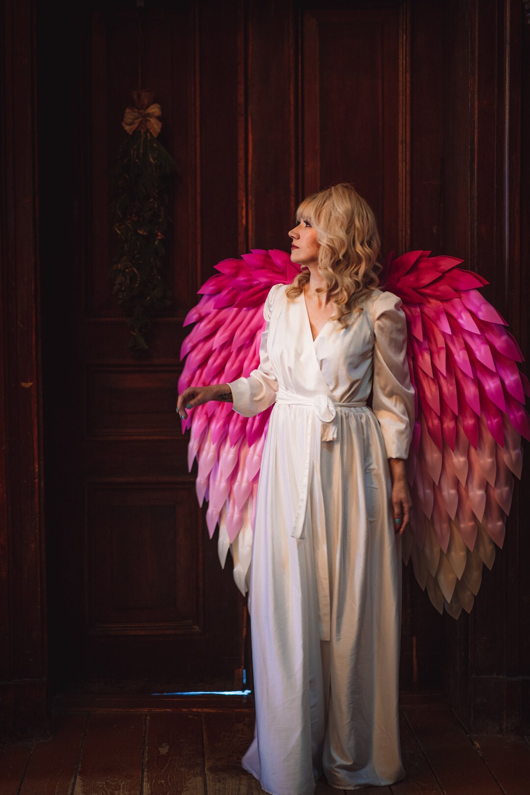 Pink Angel Wings Costume Ombre Photo Shoot Prop Cosplay Etsy