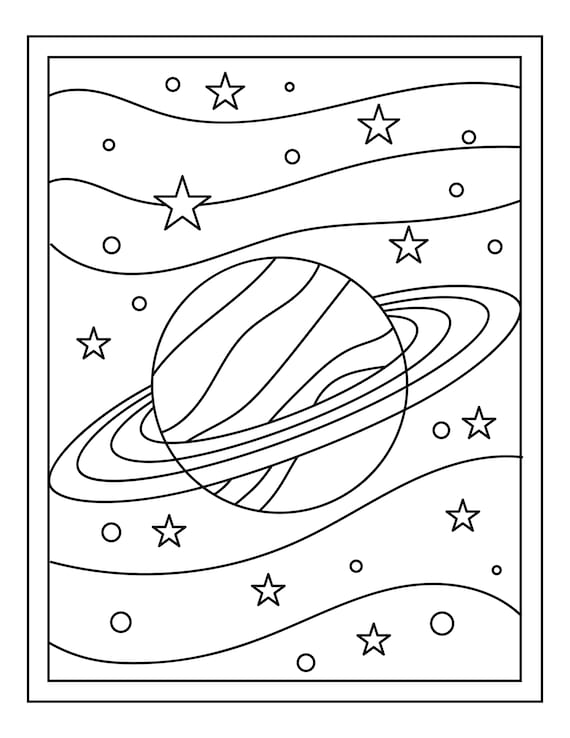 Coloring Pages For Kids Space
