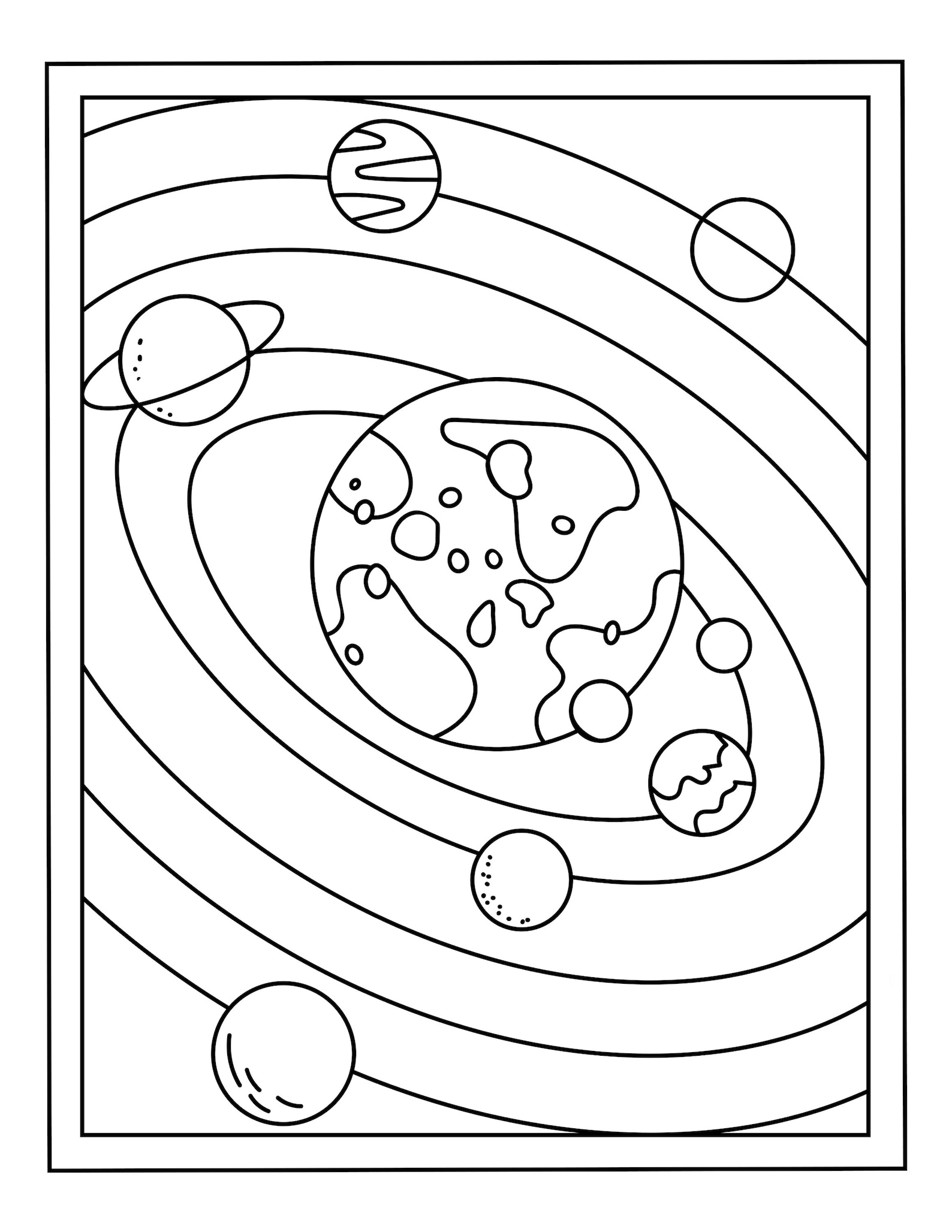 Space Coloring Pages for Kids Printable Space Themed Coloring Pages for ...