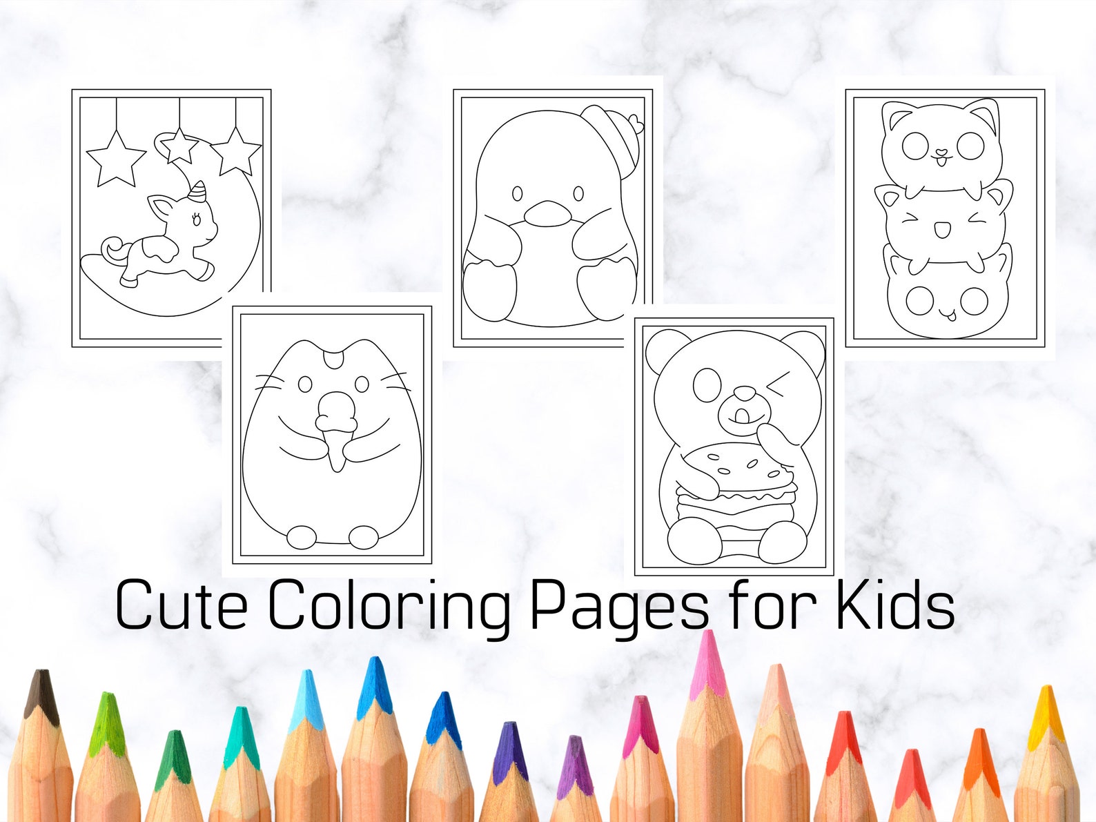 Cute and Plushy Coloring Pages for Kids Cute Printable Coloring Pages ...