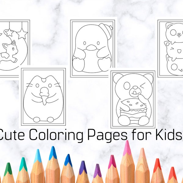 Squishy Coloring Page - Etsy