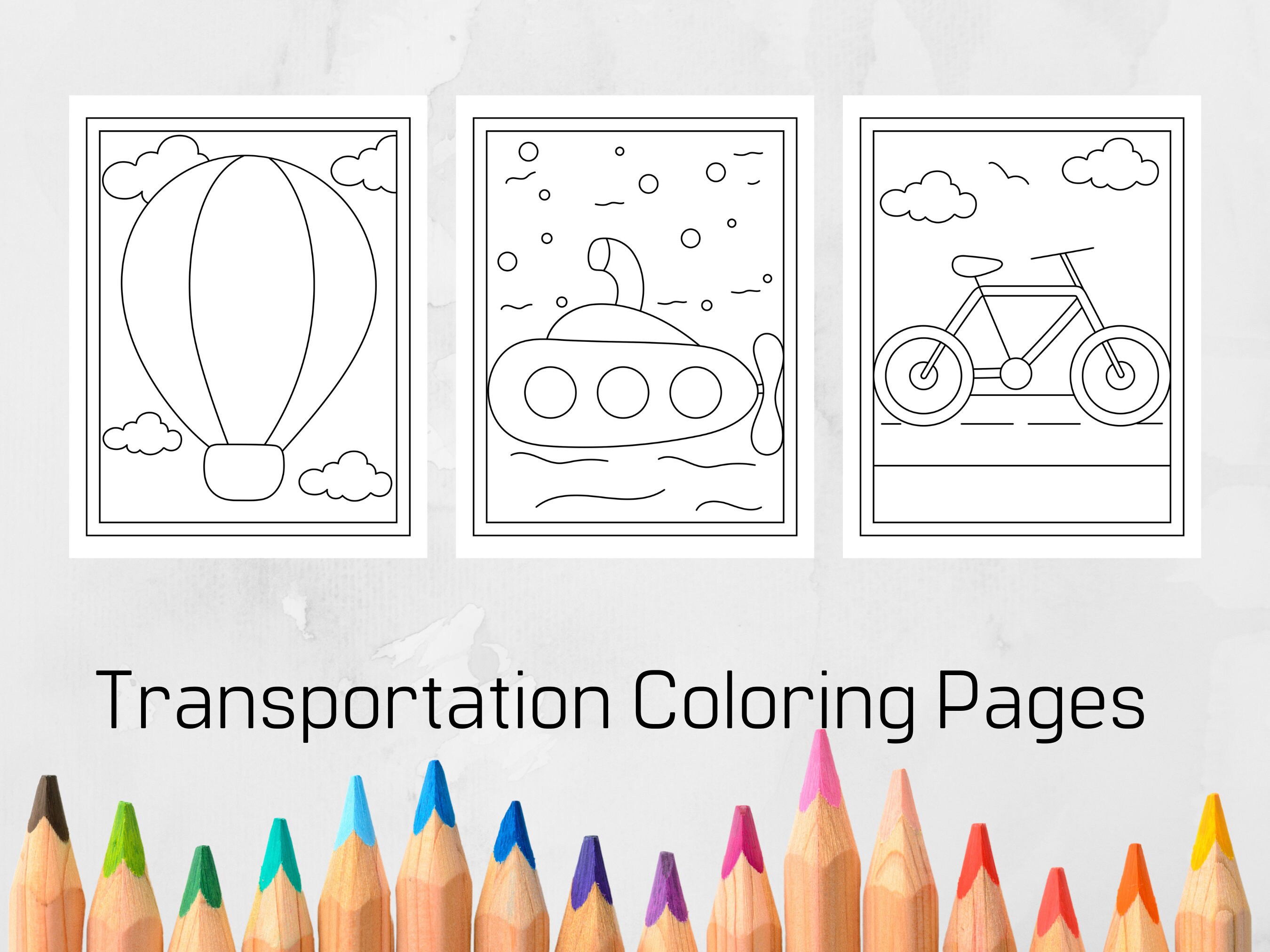 Transportation Coloring Pages For Preschoolers
