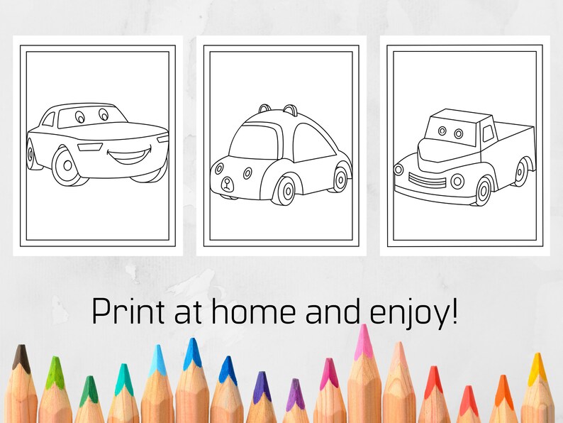 Cute Cars Coloring Pages for Kids Cute Printable Coloring Pages for ...