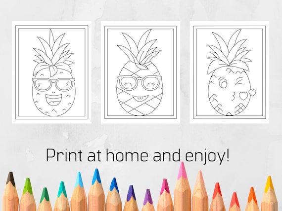 Pineapple Drawing For Kids