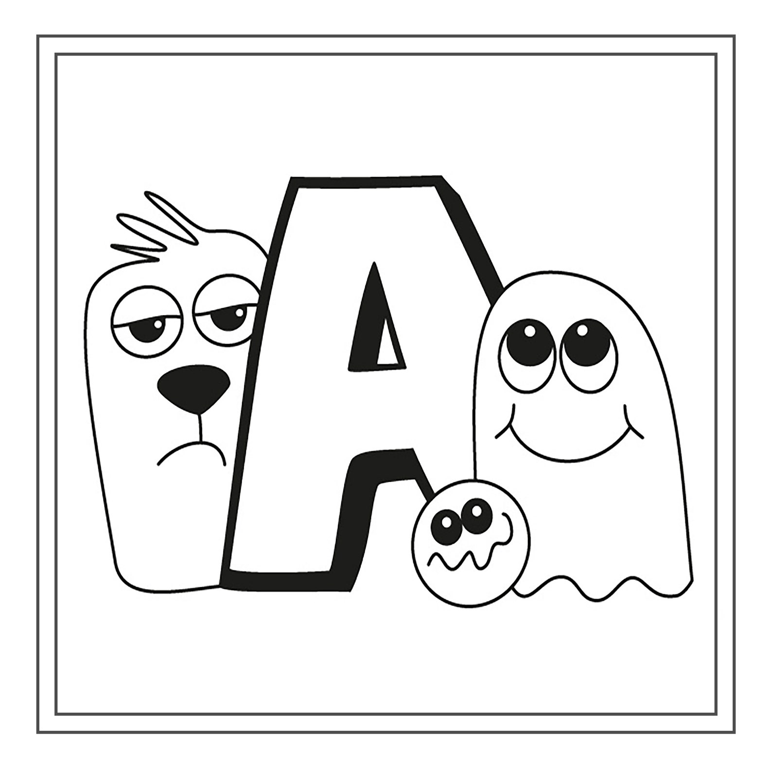 Alphabet Monster Coloring Pages for Kids- Printable Coloring Pages for ...