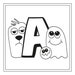 Alphabet Monster Coloring Pages for Kids Printable Coloring Pages for ...