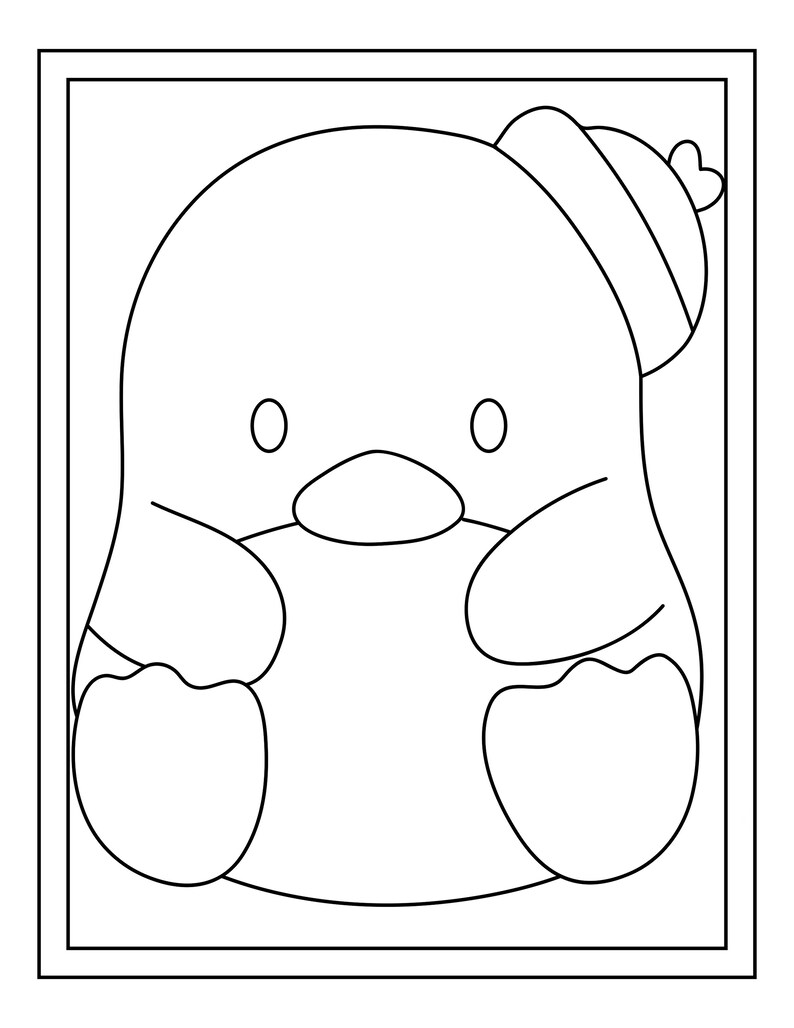 Cute and Plushy Coloring Pages for Kids Cute Printable Coloring Pages ...