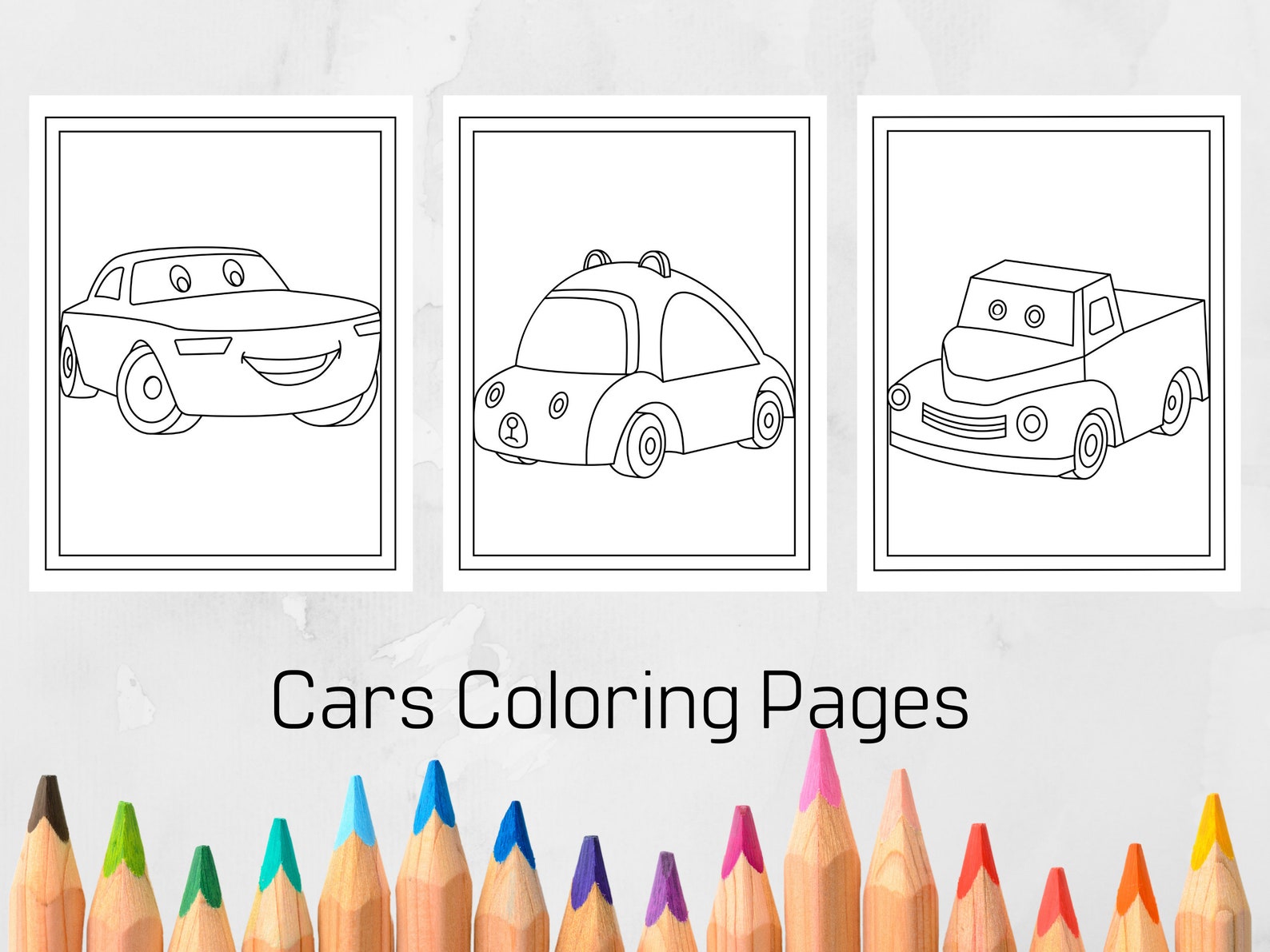 Cute Cars Coloring Pages for Kids Cute Printable Coloring Pages for ...