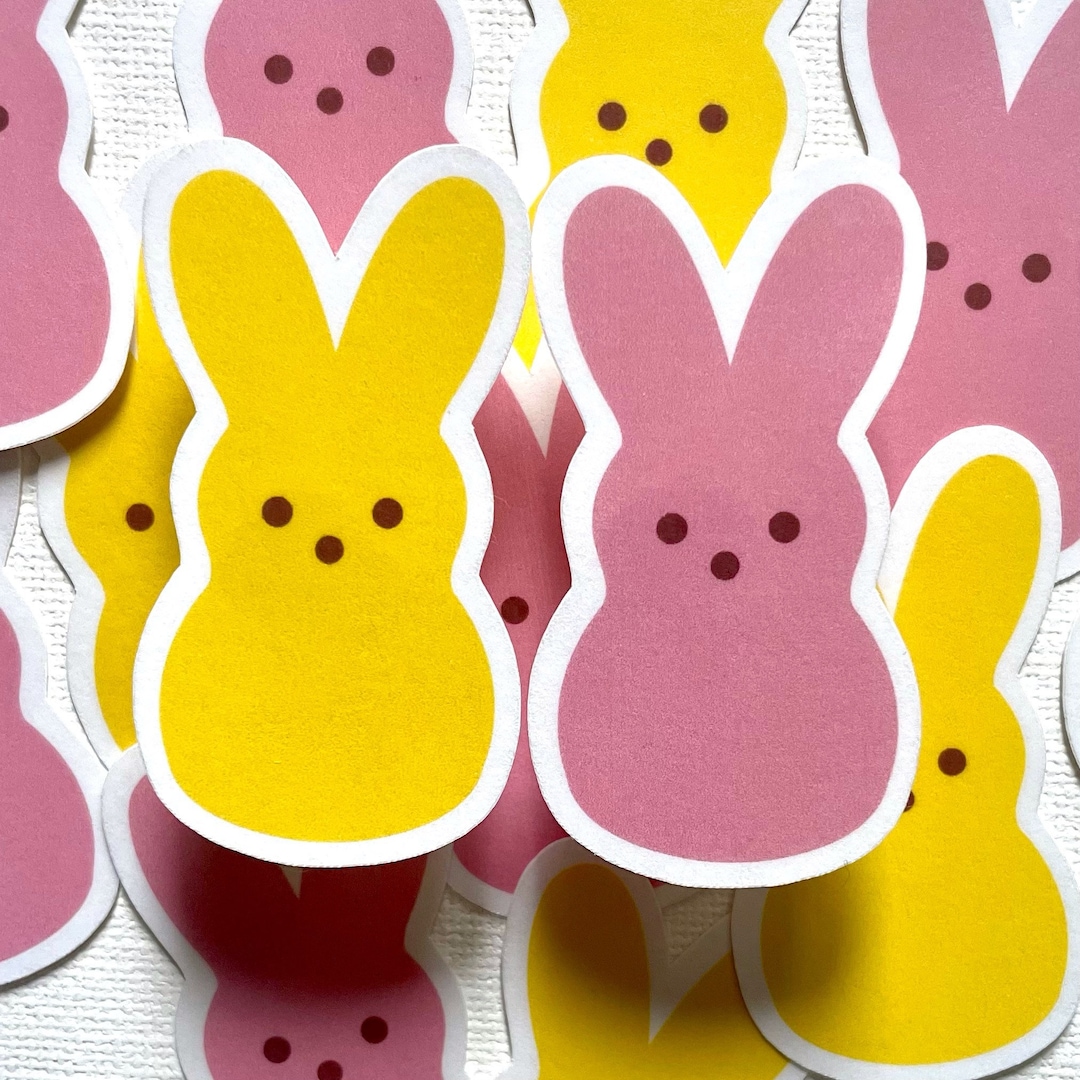 Mini Bunny Peep Stickers, 2 Pack, Cute Bunny Stickers, Easter Stickers ...