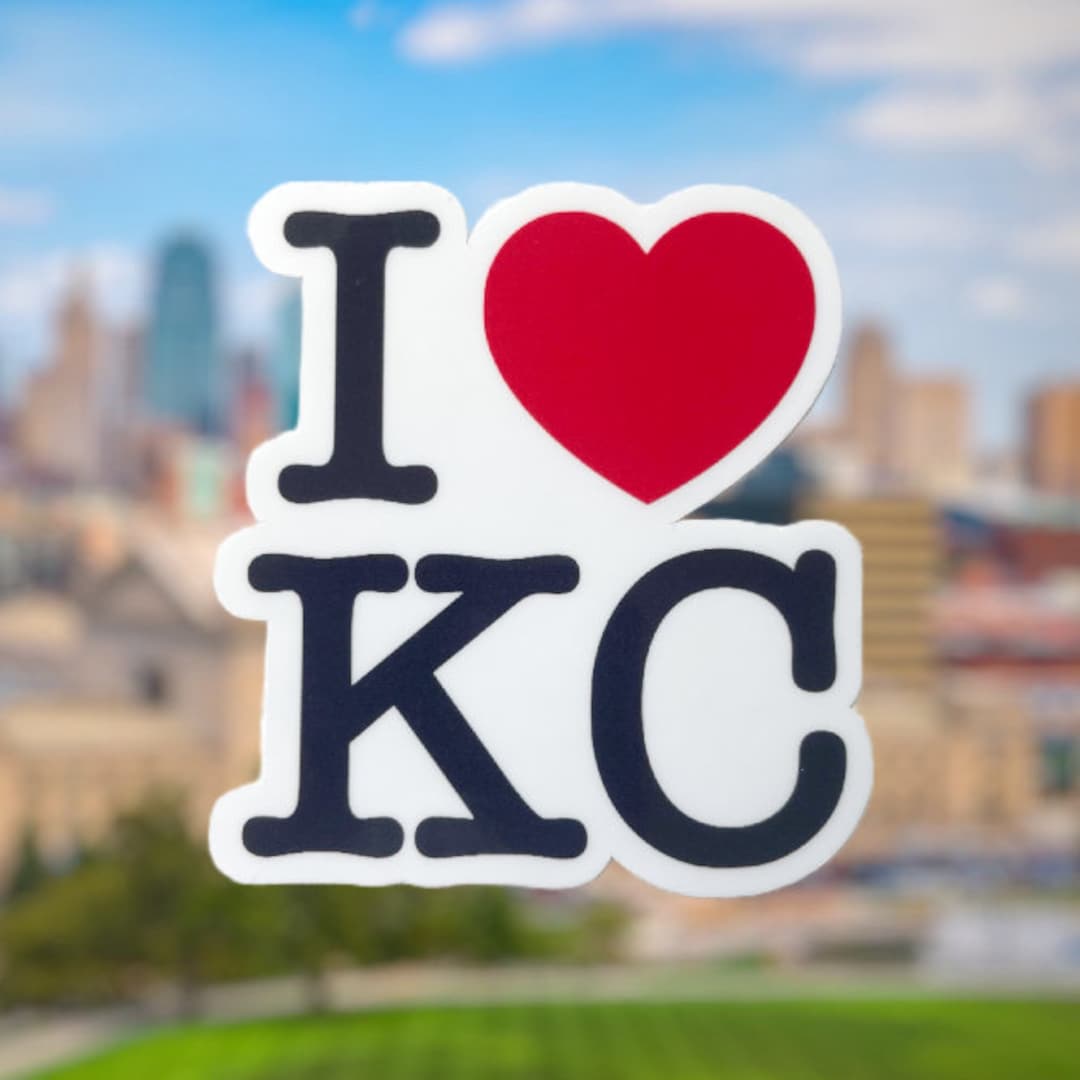 I Heart KC Sticker, Kansas City Stickers, Missouri Sticker, Kansas ...