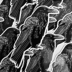 Crow Stickers, Raven Stickers, Bird Stickers, Animal Stickers ...
