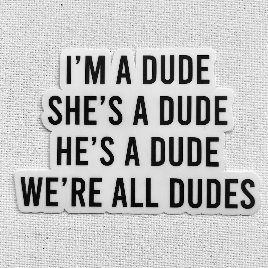 I’m a Dude, She’s a Dude Sticker, Burger Sticker, 90s Stickers, Y2k ...