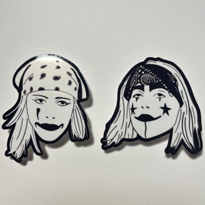 Garden Inspired 2pc Stickers, Music Stickers, Band Stickers, Punk Clown ...