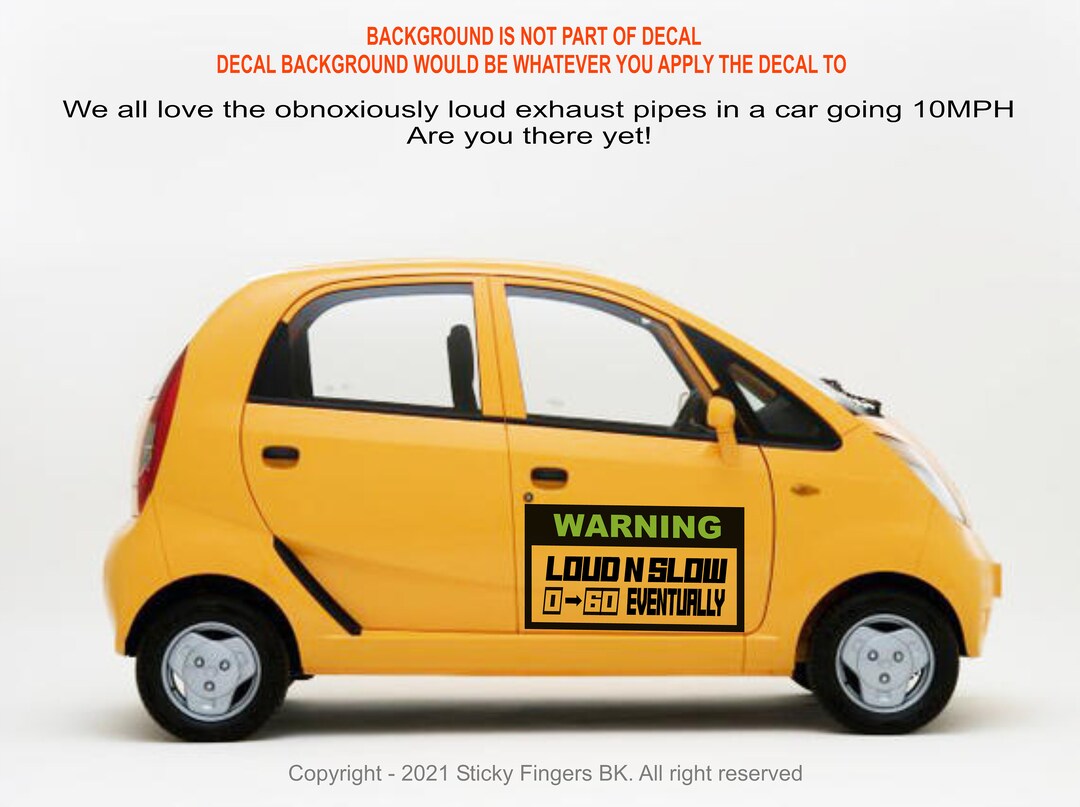 0 to 60 Eventually Loud N Slow Warning Windshield Decal - Etsy.de