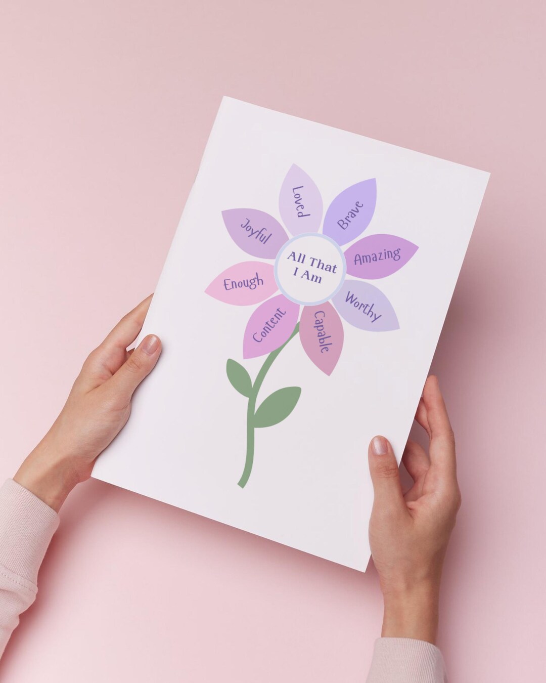 Self Esteem Flower Poster – Positive Affirmations Classroom Decor ...