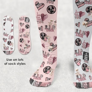 Funny Sock Design | Rad Tech | Instant Download PNG | 3 Background ...