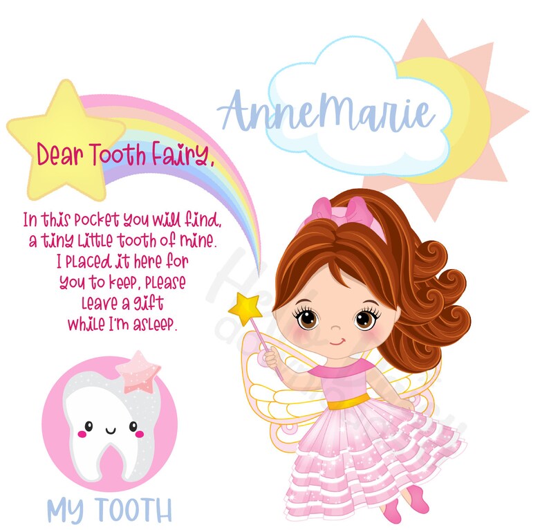 Tooth Fairy Pocket Pillow Design | Instant Digital Download PNG ...