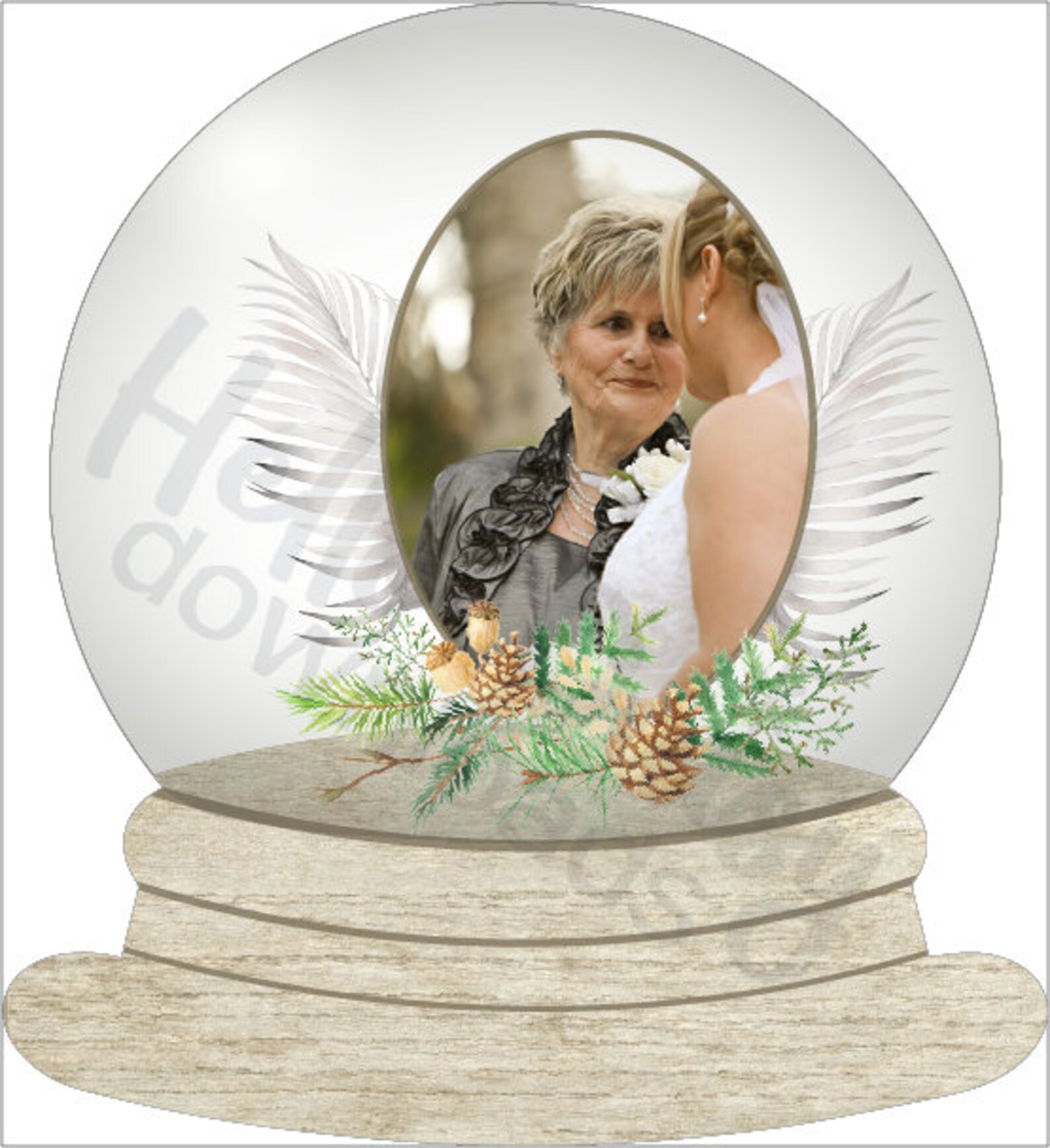 Memorial Loved One Design ADC Snow Globe Christmas Ornament | 2 ...