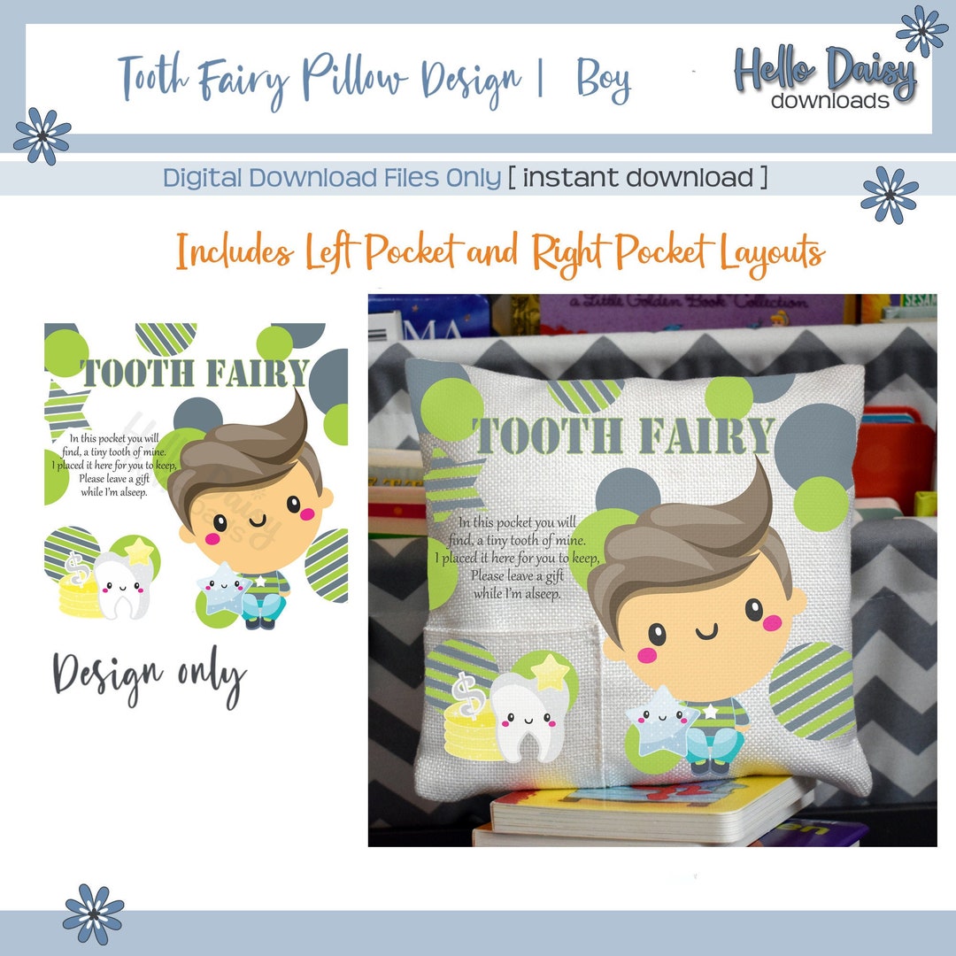 Tooth Fairy Pocket Pillow Design | Instant Digital Download PNG ...